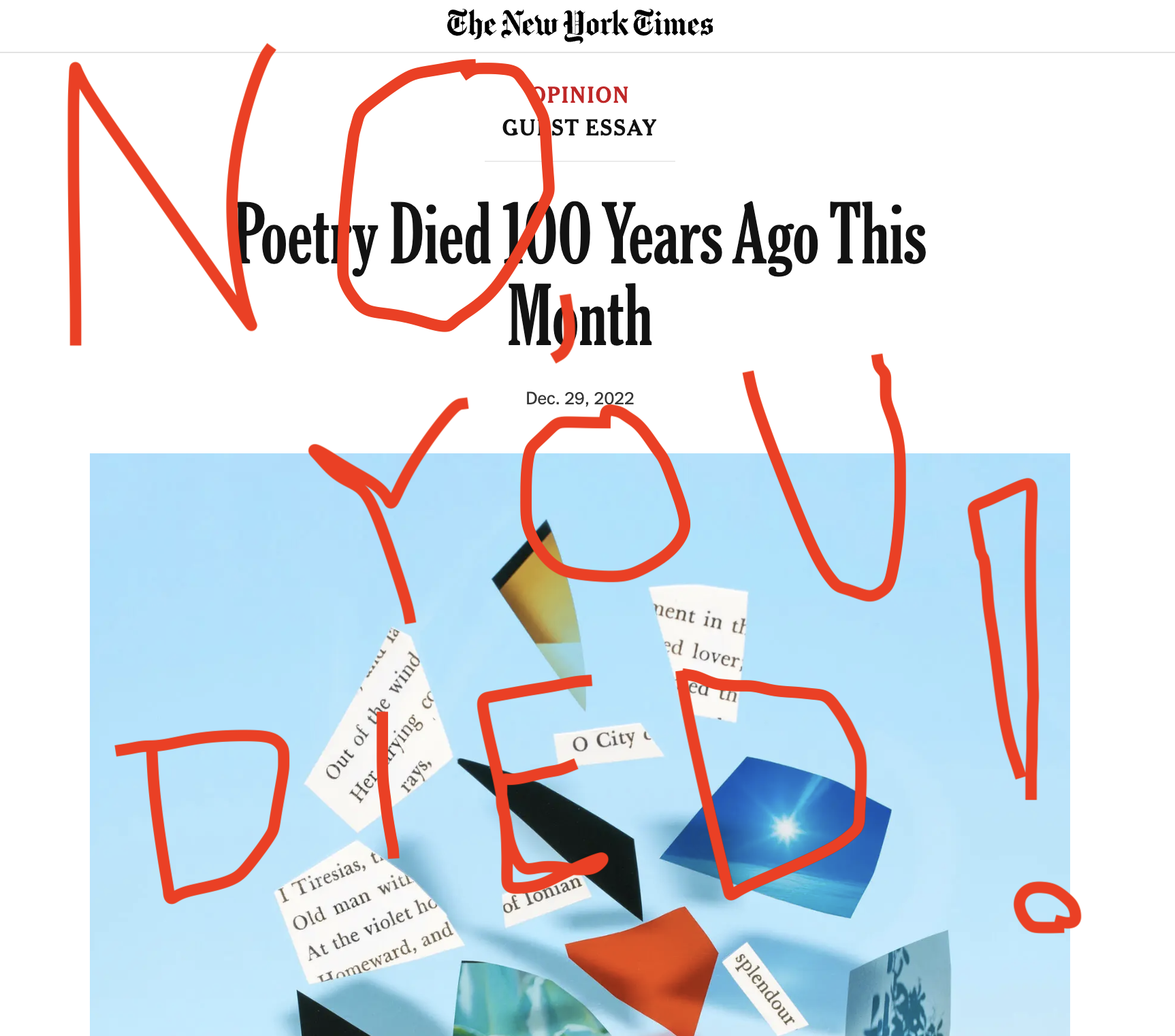 “Poetry Is Dead” Is Dead: an Op-Op-Ed by Eric Raanan Fischman – Boulder ...